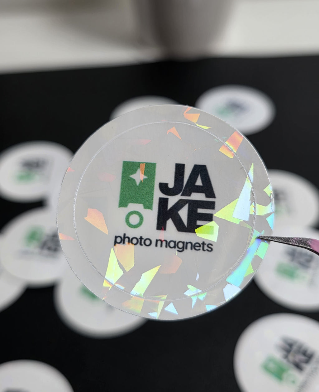 Easy Peel Custom Round Logo Stickers – JAKE Photo Magnets